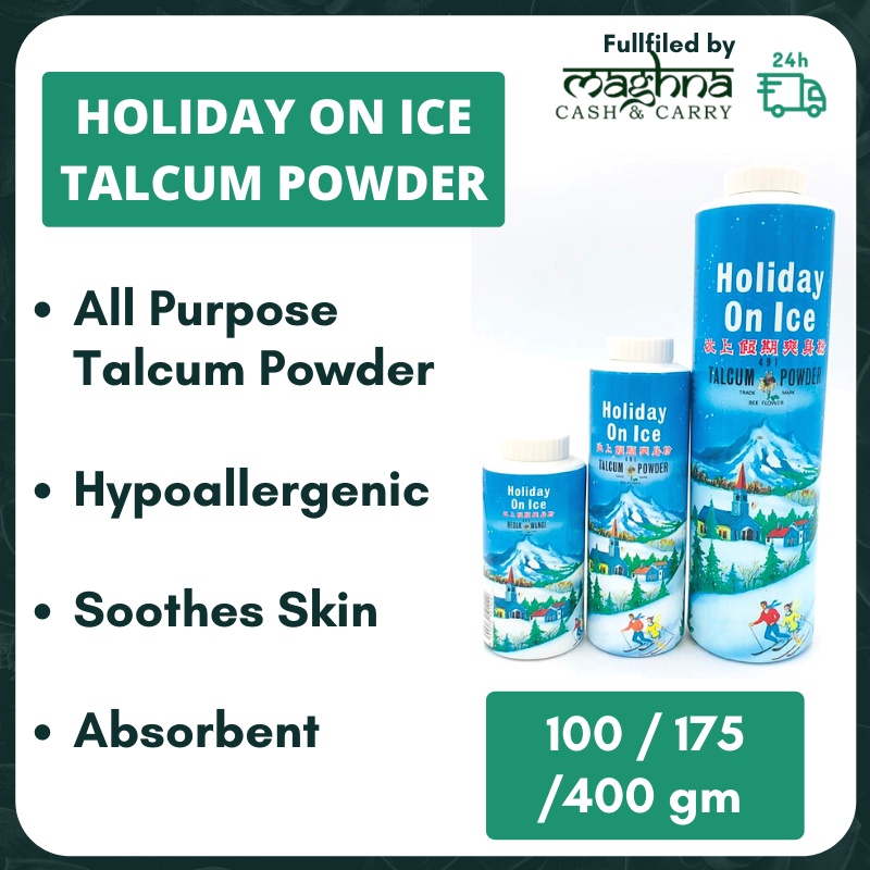 Holiday On Ice Talcum Powder (Bedak Talkum) - 1 Bottle ( 100 gm/ 175 gm ...