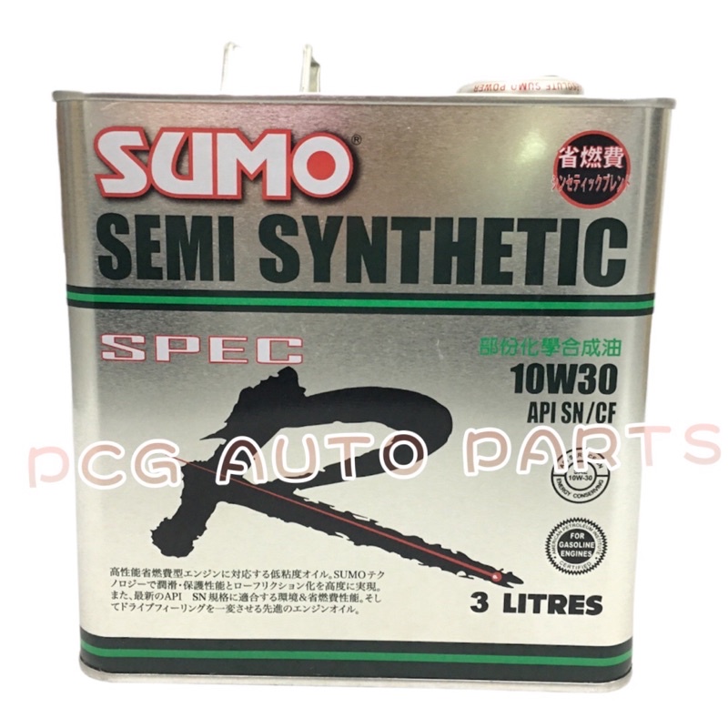 SUMO Engine Oil 10w30 Spec R Semi Synthetic 3Litre Minyak Hitam 10W-30 ...