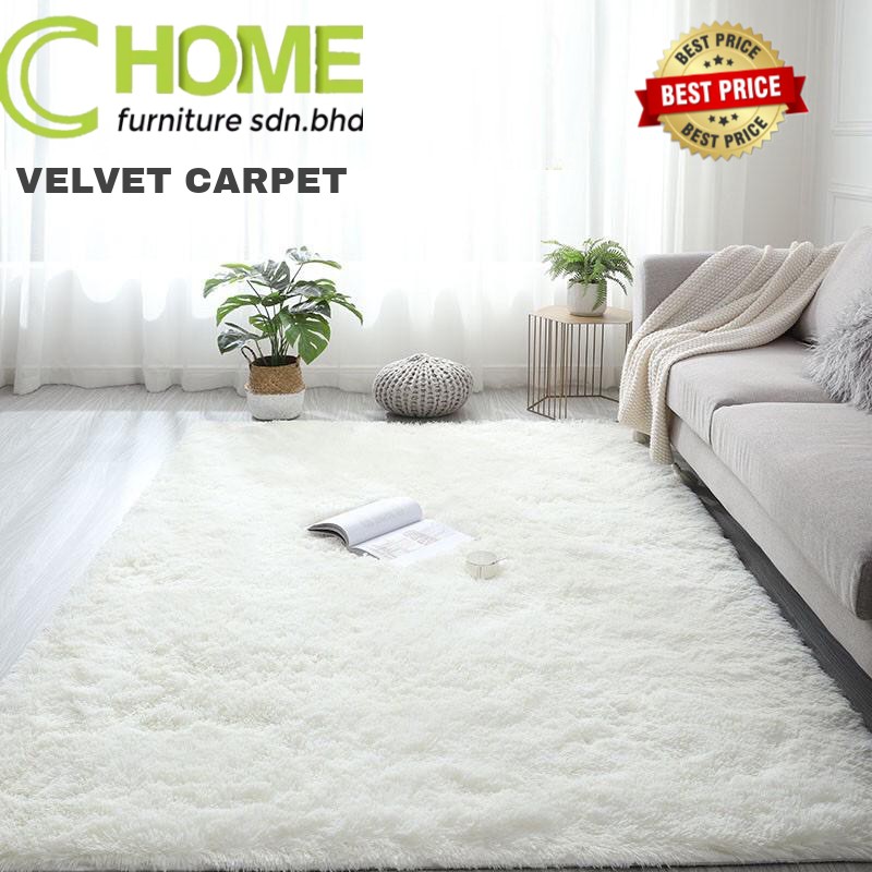C HOME:-READY STOCK Karpet Bulu Lembut shaggy-carpet Ruffle Shaggy ...
