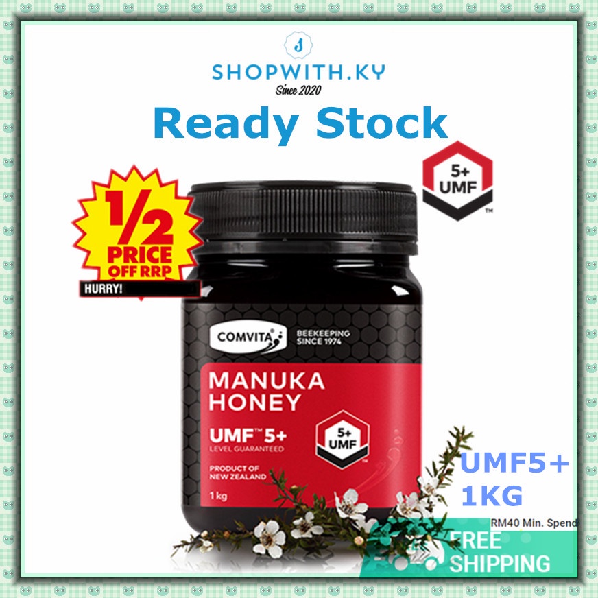 [现货+包邮 Date: 11/2026] Comvita UMF 5+ MGO 83 Manuka Honey 1kg (Made in New Zealand) Comvita 5+蜂蜜 ...