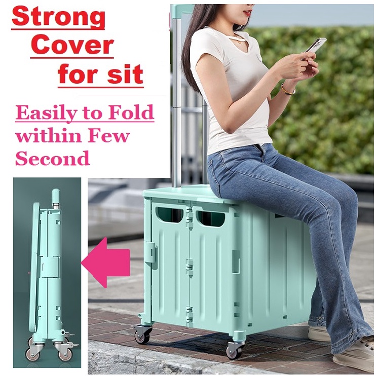 LARGEST Pasar Trolley, Wet Market Trolley, Staircase Trolley, 4 WHEEL ...