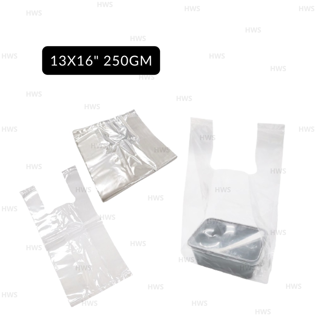 HWS PP PLASTIC BAG / PP SINGLET PLASTIC BAG / TRANSPARENT PLASTIC BAG (+/- 250GM) | Shopee Malaysia
