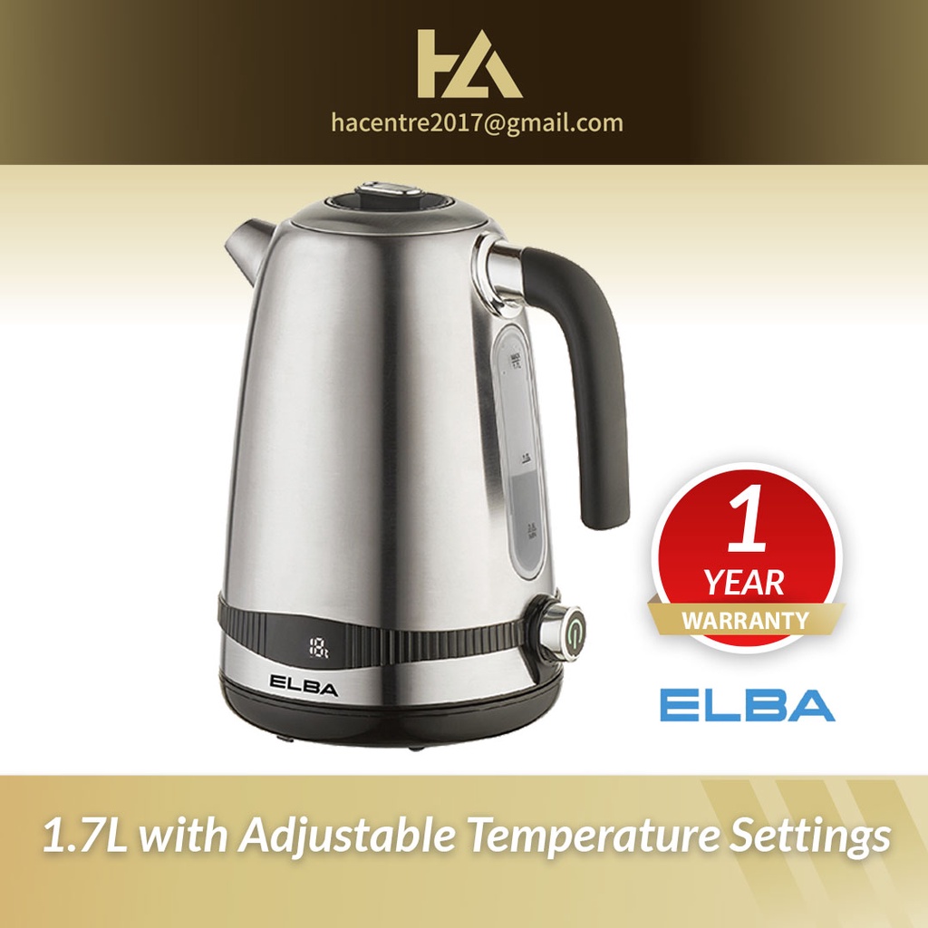 Elba 1.7L Adjustable Temperature Jug Kettle (Touch Control with LED ...