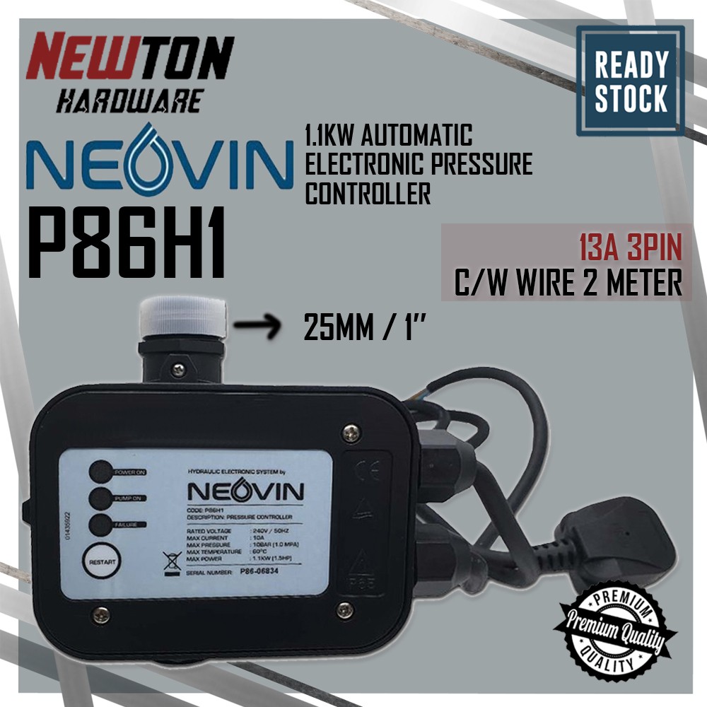 Neovin 1.1kW Automatic Electronic Pressure Controller | Shopee Malaysia
