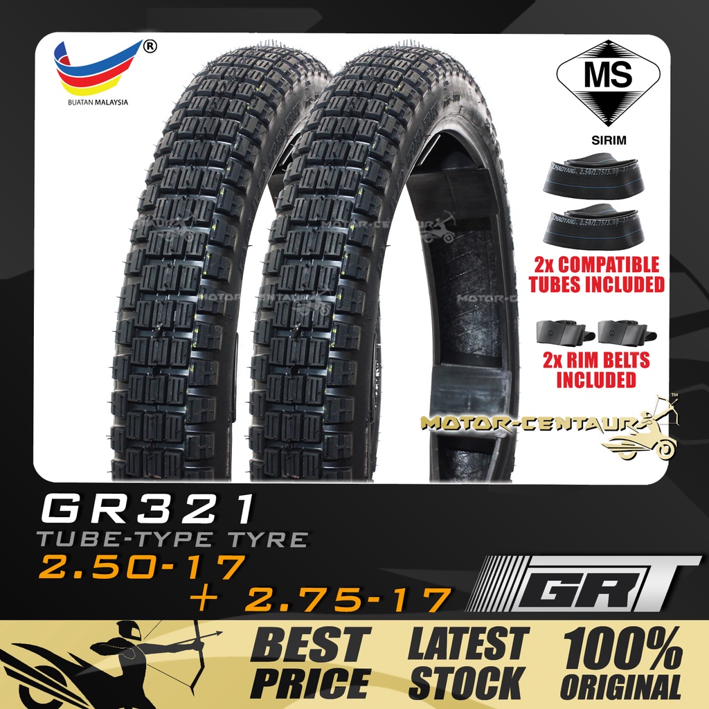 TAYAR GRT GR261 GR268 GR321 TYRE 2.25, 2.50, 2.75, 225, 250, 275 -17 ...