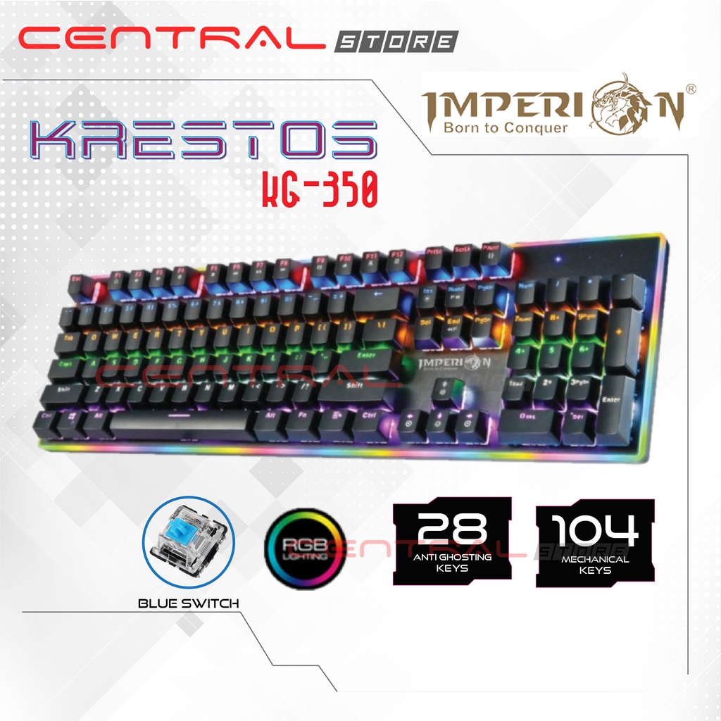 Imperion KG-350 KESTROS RGB Mechanical Gaming Keyboard Full Anti ...
