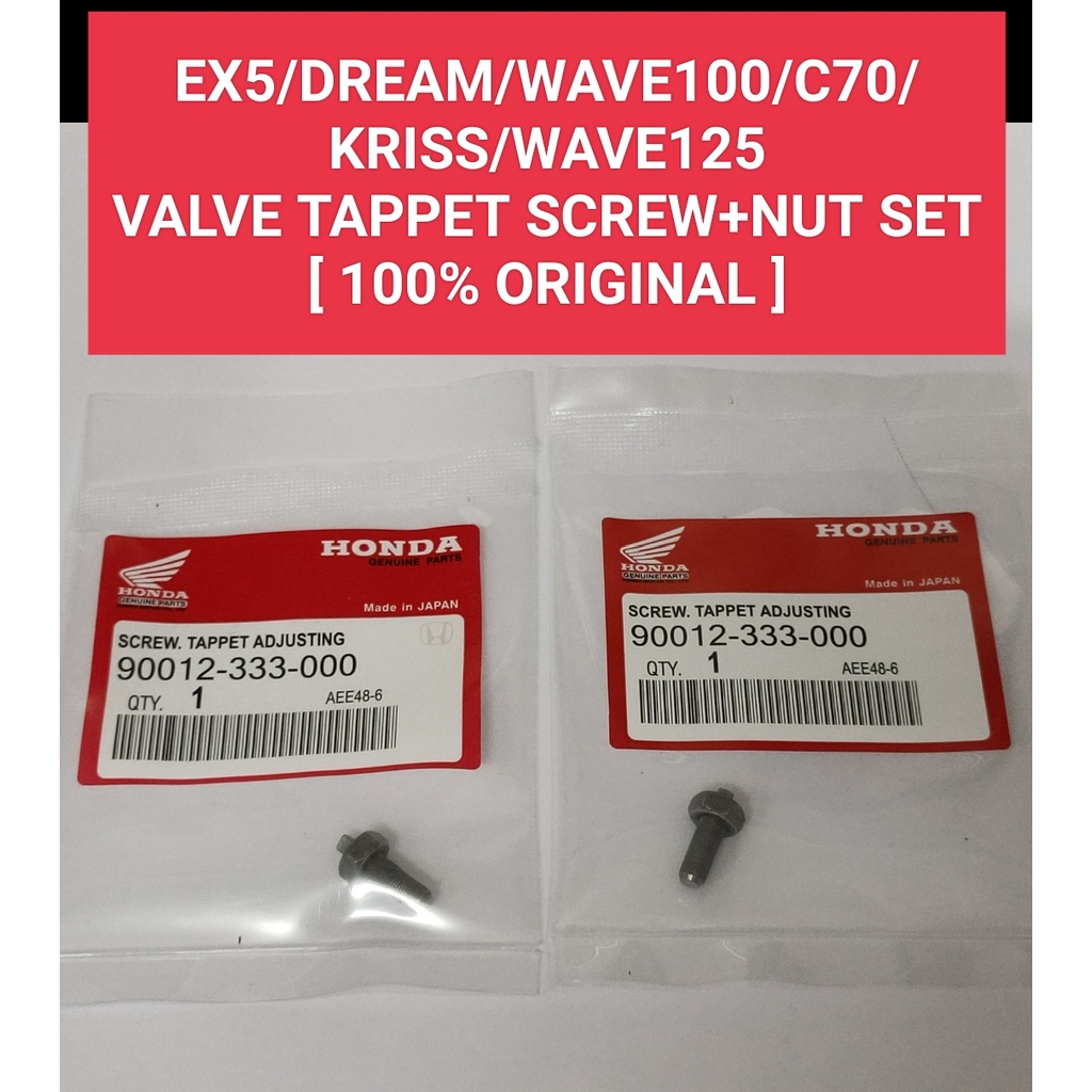 EX5/DREAM/WAVE100/WAV125/C70/KRISS [ 100% ORIGINAL ] VALVE TAPPET SCREW ...