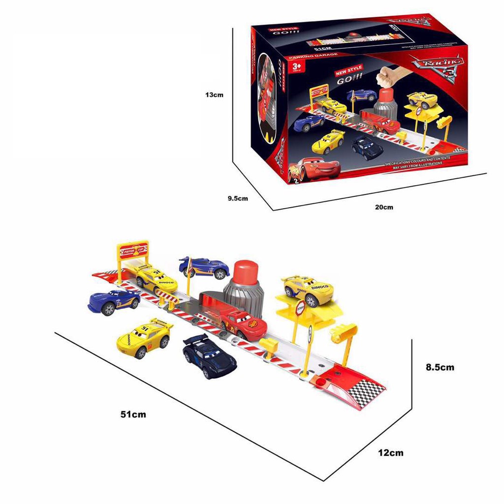 Cars 3 Car Track with 2 Mini Cars (660-A113) | Shopee Malaysia