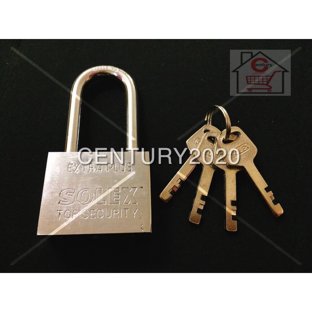 SOLEX Padlock Long Shackle Pad Lock Anti Rust Lock 40mm | Shopee Malaysia