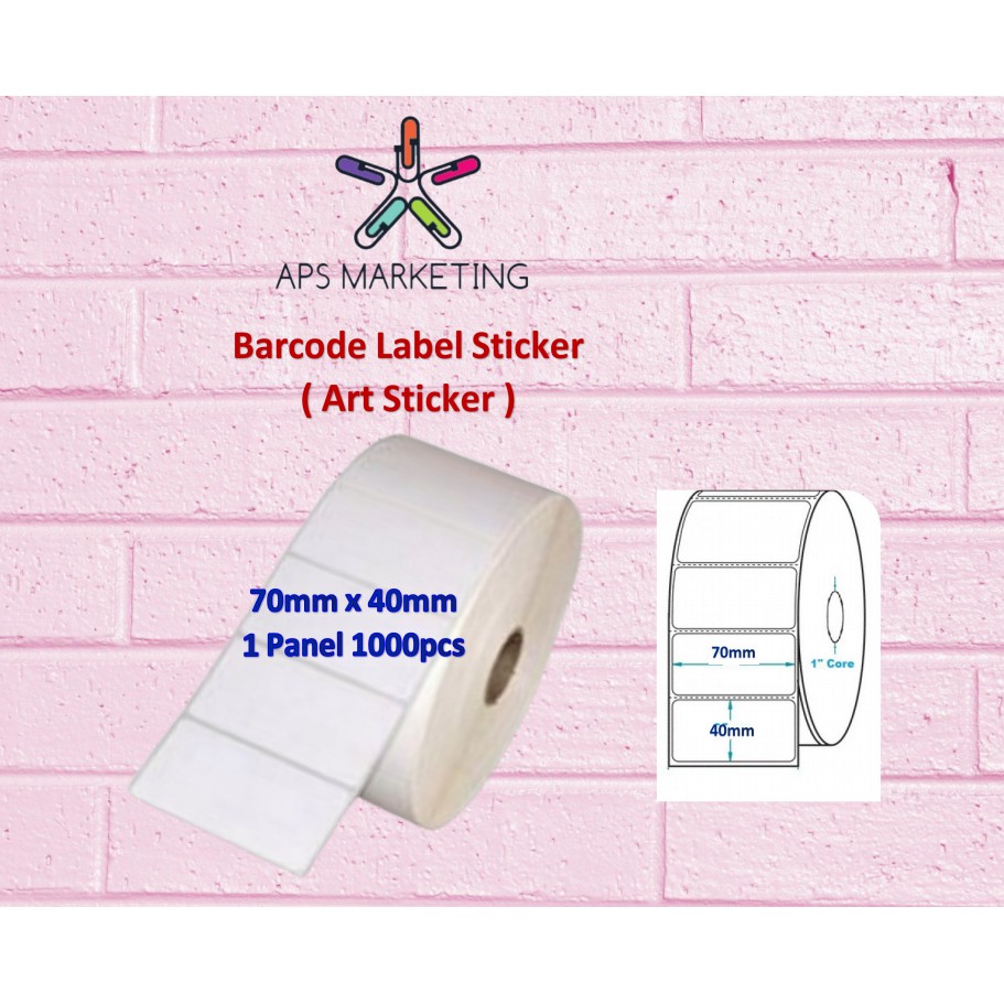 Barcode Art Label Sticker 70mm x 40mm | Shopee Malaysia