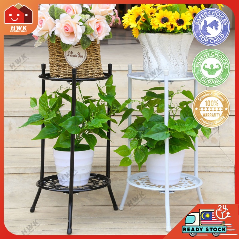 flower pot rack flower stand (ready stock) wrought iron multi-layer ...