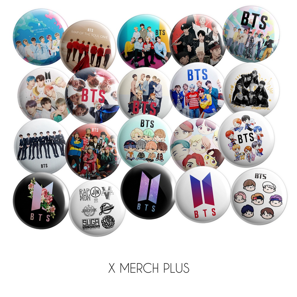 BTS Button Badge (Size 44MM) Bangtan Boys Jin Suga J-Hope RM Jimin V ...