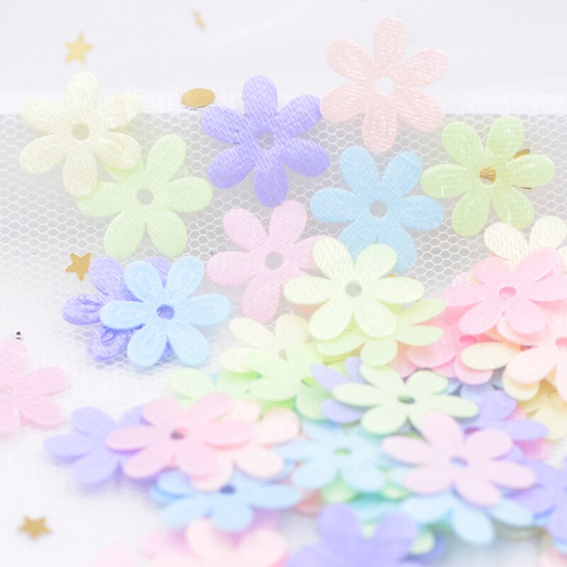 400Pcs Cloth Fabric Patches Spring Flower Appliques for Girl's Clothes ...