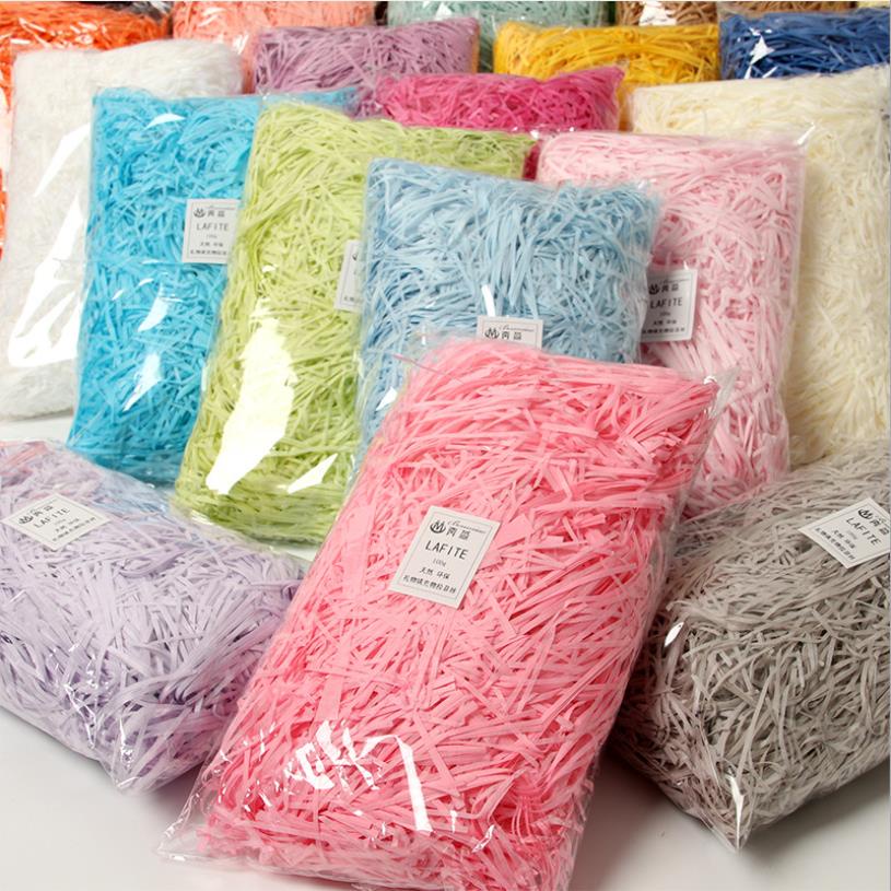 Ready Stock100g / 50g / 20g Gift box raffia filling shredded paper ...