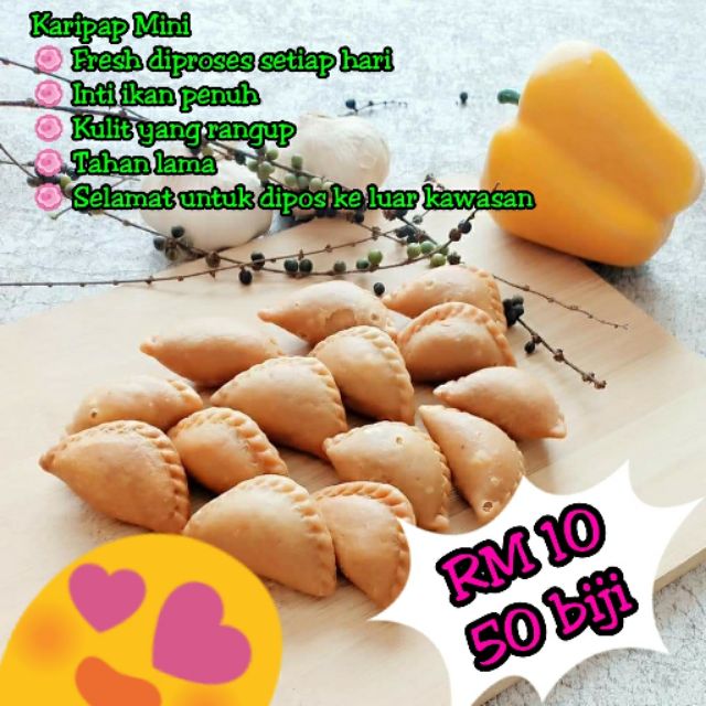 Karipap Mini (50 biji) Fresh diproses setiap hari Inti ikan penuh Kulit ...