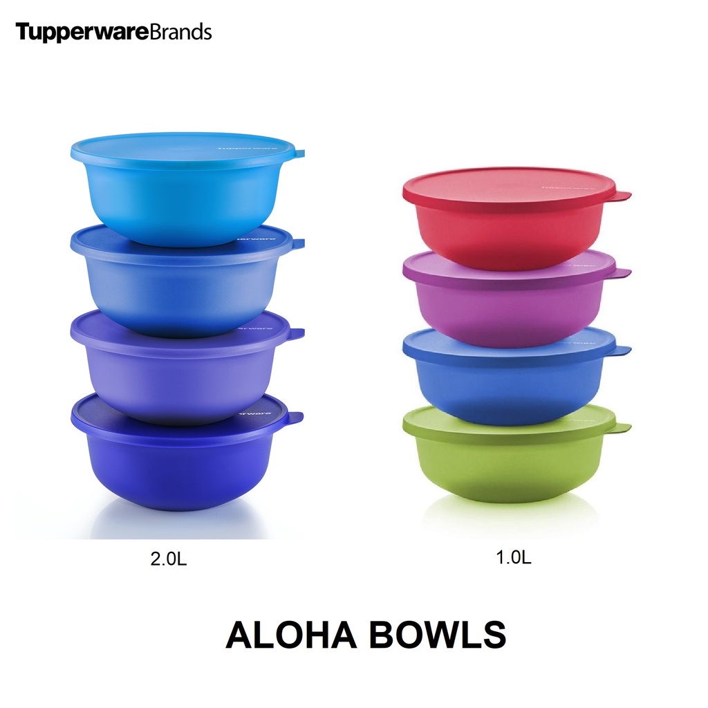 Tupperware Aloha Bowl 1L 2L Multipurpose Airtight & Liquid-Tight Food ...