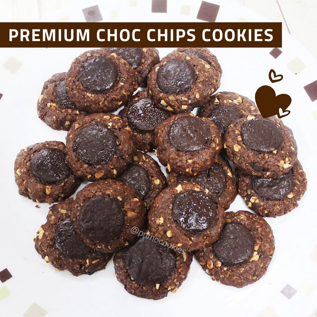 Premium Crunchy Chocolate Chips Cookies Biskut Coklat Cips ...
