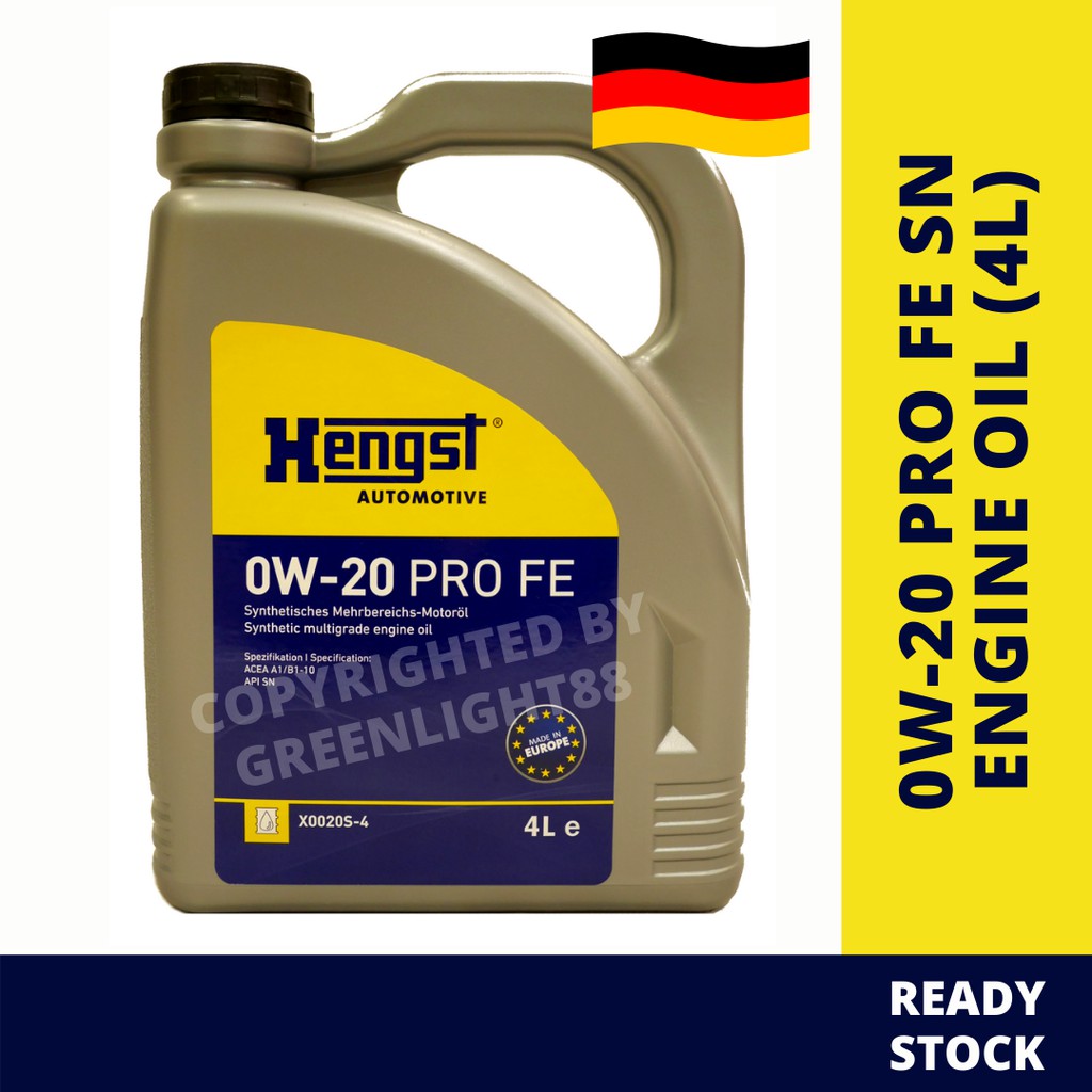 HENGST 0W-20 PRO FE SN ENGINE OIL (4L) | Shopee Malaysia