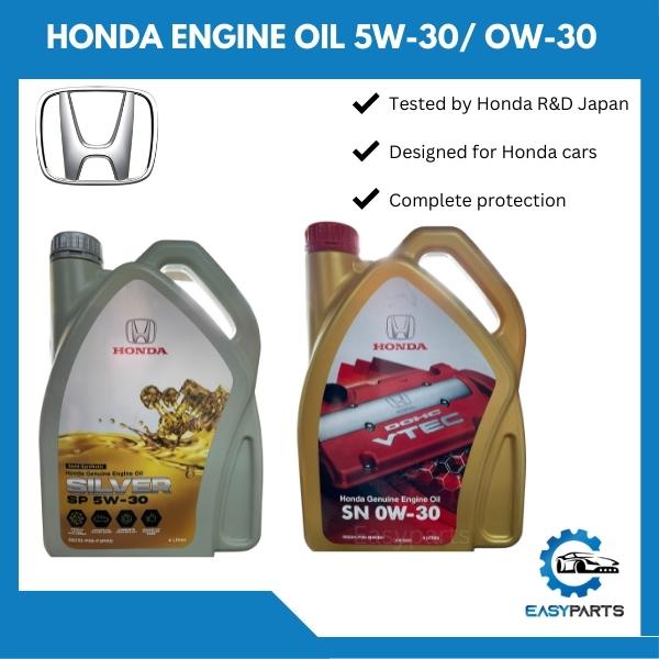 HONDA GENUINE ENGINE OIL 5W-30 SEMI SYNTHETIC/ OW-30 FULL SYNTHETIC (4 ...