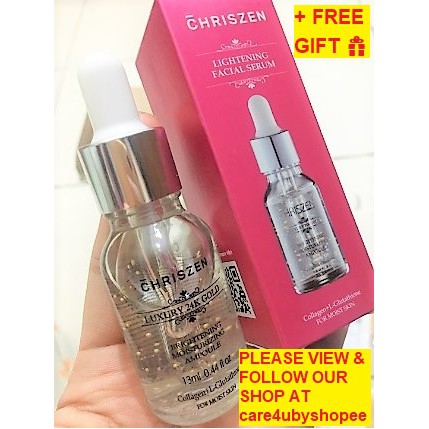 CHRISZEN 24K GOLD AMPOULE / LIGHTENING FACIAL SERUM (COLLAGEN + L ...