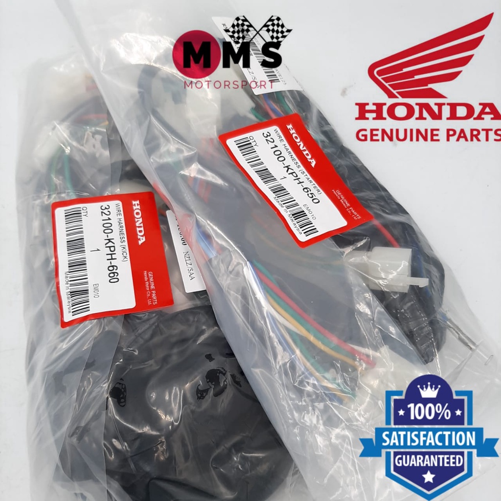 Wire Harness Honda WAVE 125 W125 (Starter/Kick) Wiring Wayar Set ...