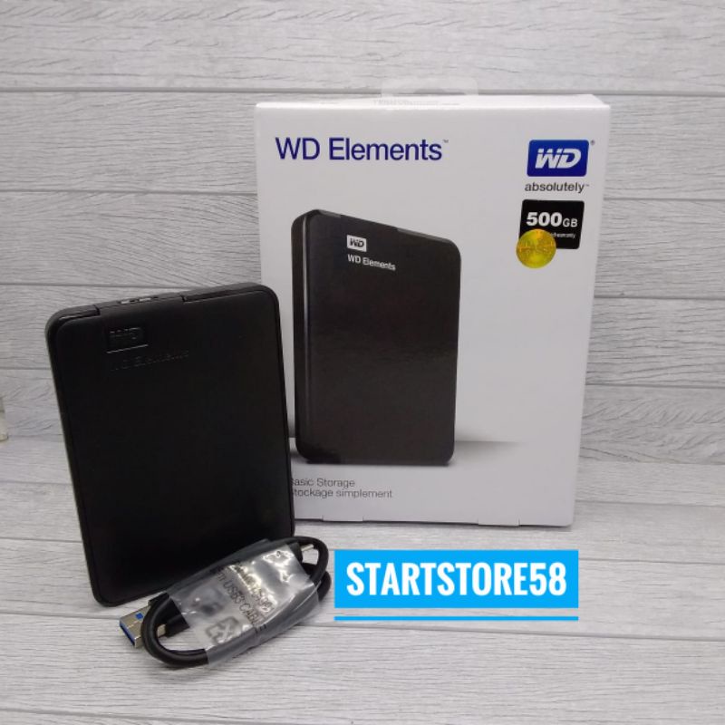 EXTERNAL HARD DISK 500GB WD ELEMENTS USB 3.0 NEW 1 YEAR WARRANTY ...