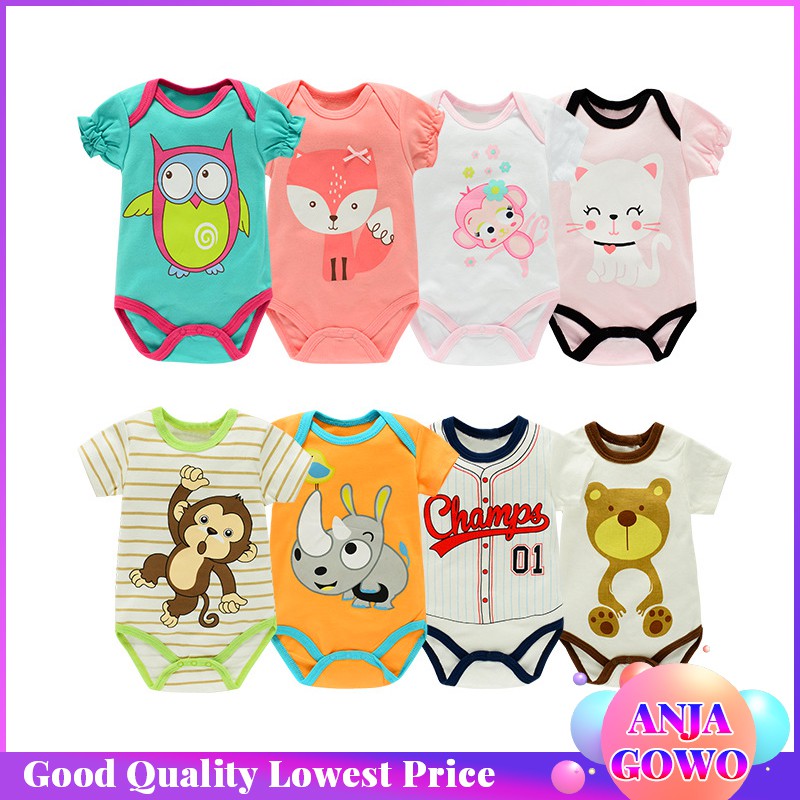 Ready Stock 0-24M Newborn Baby Girls Boys Romper Toddler Bodysuits ...