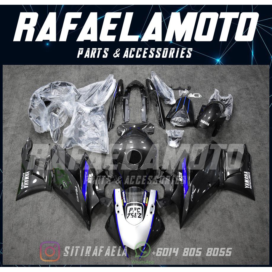 Yamaha YZF R25 R3 Full Coverset V2 Year 2019-2022 R25M Carbon Fiber ...