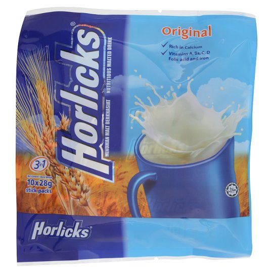 Horlicks 3 in 1 Original Nutritious Malted Drink 10 x 28g | Shopee Malaysia