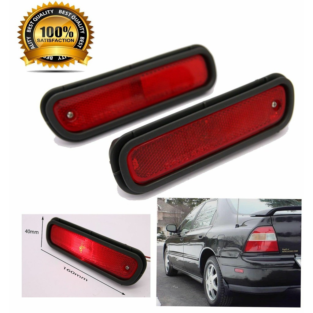 Jdm Style side maker Rear Bumper Red Side Marker Lamp Honda Civic EF EK ...