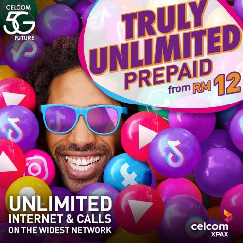 Xpax Truly Unlimited Data Prepaid Sim Card power by Celcom Plan Tanpa ...