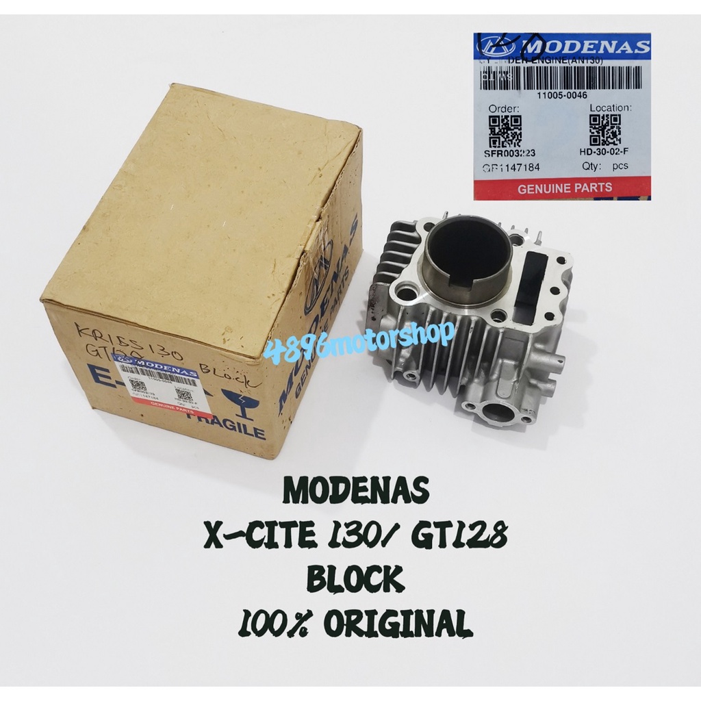 MODENAS X-CITE 130 GT128 CYLINDER HEAD BLOCK - 100% ORIGINAL MODENAS ...