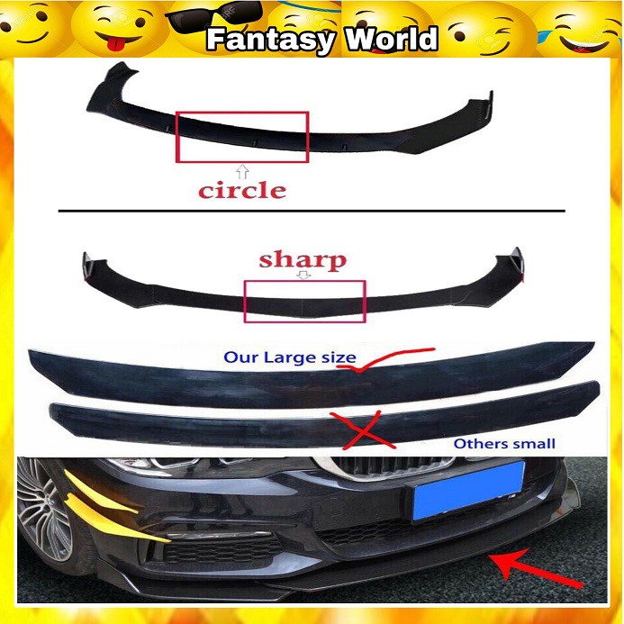 Universal Front Bumper Lip Body Kit Spoiler | Shopee Malaysia