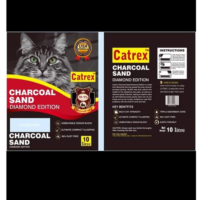 CATREX CHARCOAL LITTER (DIAMOND EDITION) 10L | Shopee Malaysia