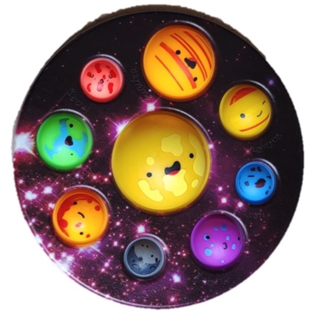Kids Bubble Push Pop it Space Planet Ocean Earth Map Sensory Stress ...