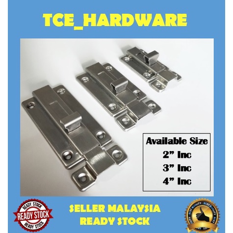 Stainless Steel Door Bolts Latch Slug Sliding Door Lock Security Safety ...