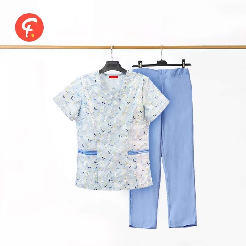 ANNO Surgical Uniform Medical Robe Scrubs Set Unisex Sanitary Uniforms ...