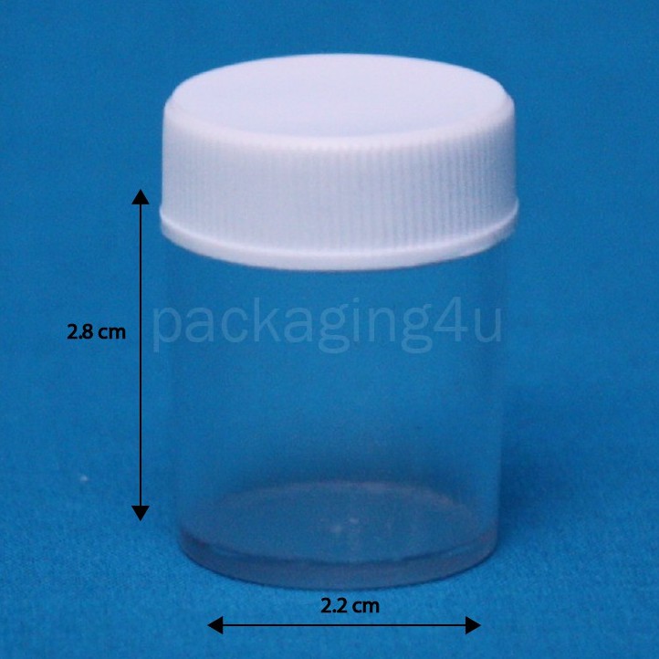 7.5 g -1/4oz Pill box Clear (70-144pcs). Botol Ubat kosong/Bekas Kapsul ...