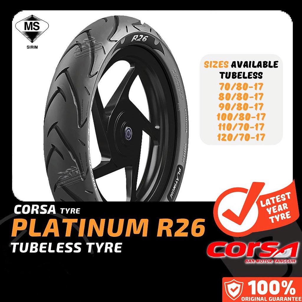 2022 / 2023 NEW STOCK CORSA PLATINUM R26 RACING TUBELESS TAYAR TYRE ...