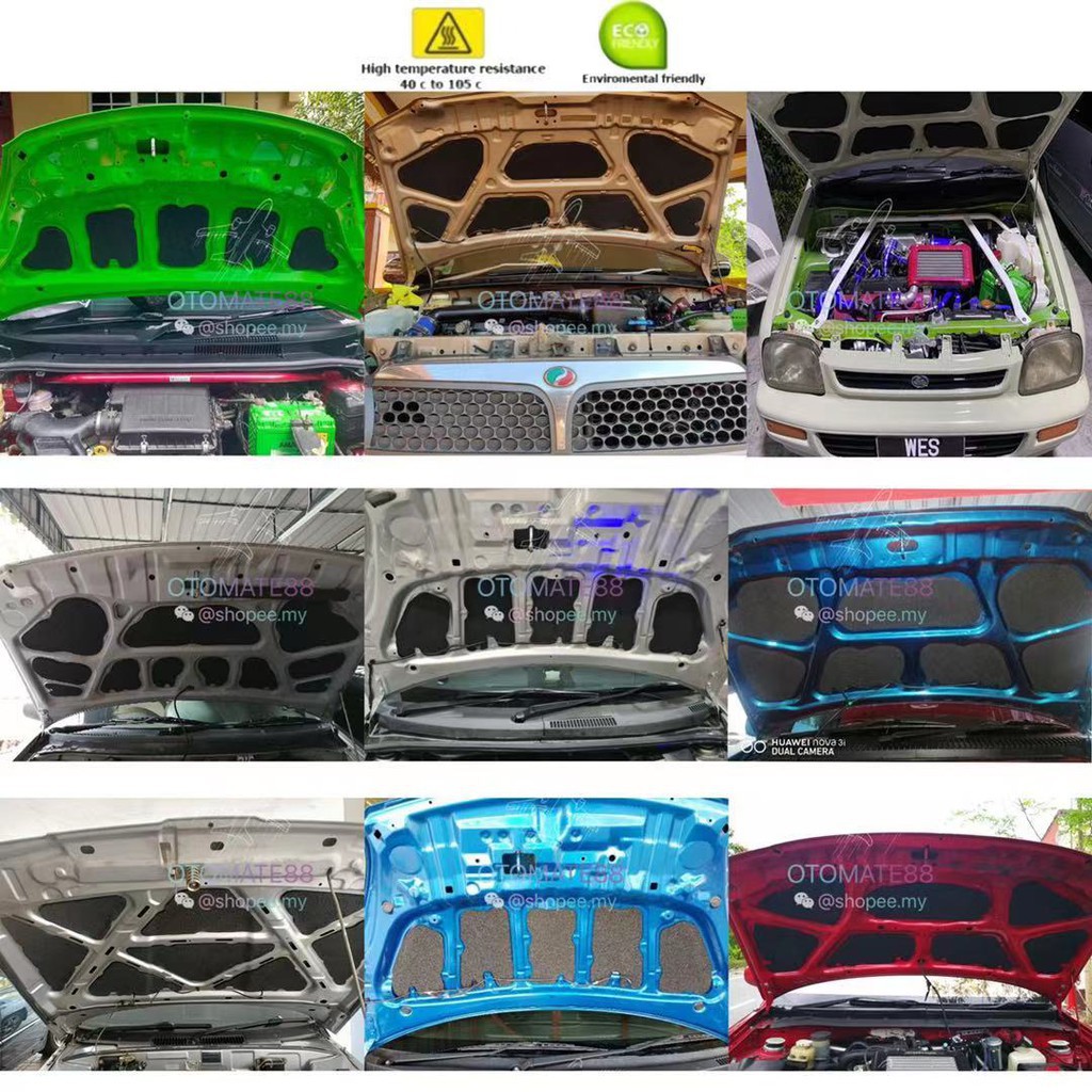 [Ready Stock]☽☽Proton Bonnet Cover Sponge Mat Sound proof Vibration ...