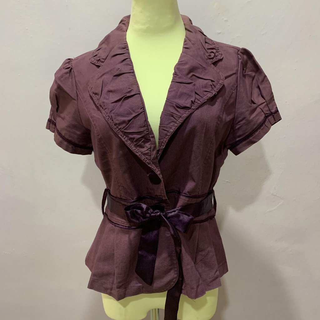 Woman Purple Formal Top | Shopee Malaysia