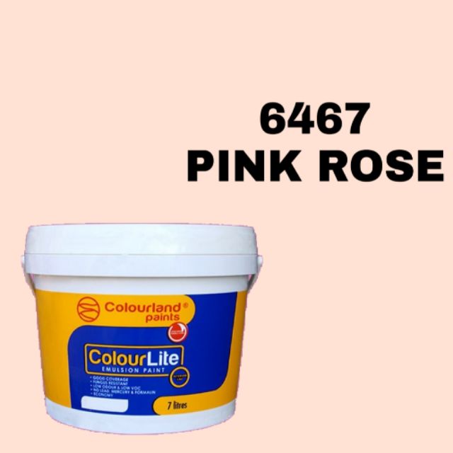 7LITRE COLOURLAND COLOURLITE EMULSION PAINT (6467 PINK ROSE) | Shopee ...