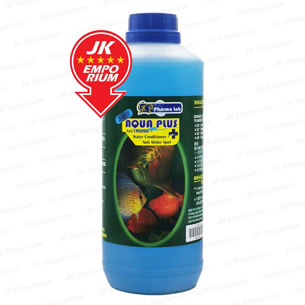 Pharma Lab Aqua Plus 3 in 1 Anti Chlorine Anti Klorin Aquarium Akuarium ...