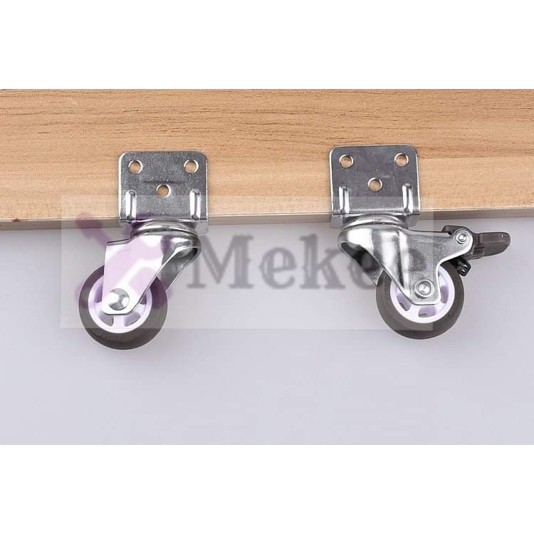 L shape castor Heavy duty rubber wheel caster roller swivel rotate ...