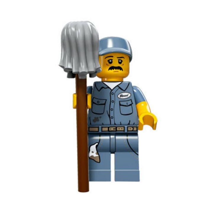 Lego minifigures series 15 #9 janitor | Shopee Malaysia