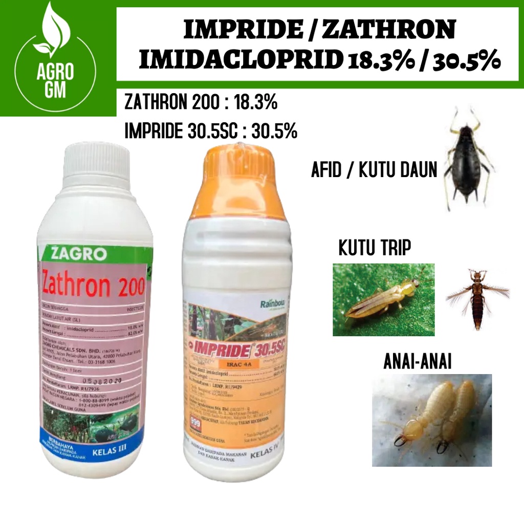 Zathron 200 IMPRIDE 30.5SC 1L IMIDACLOPRID 18.3% 30.5% KUTU THRIPS KUTU ...