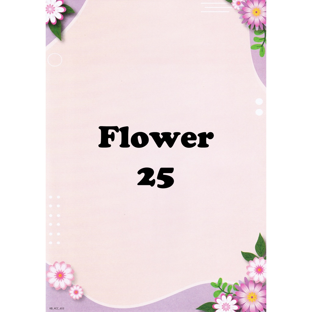 A4 Flower Floral Series / Pattern Color Fancy Card Paper / Kertas Folio ...