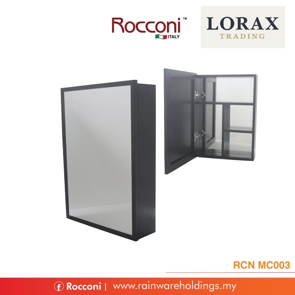 RCN MC003 : Aluminium mirror cabinet (matte black) | Shopee Malaysia