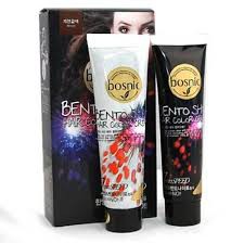 Korean Brand Bosnic Hair Colour Cream with Herbal Extracts, No Odour ...