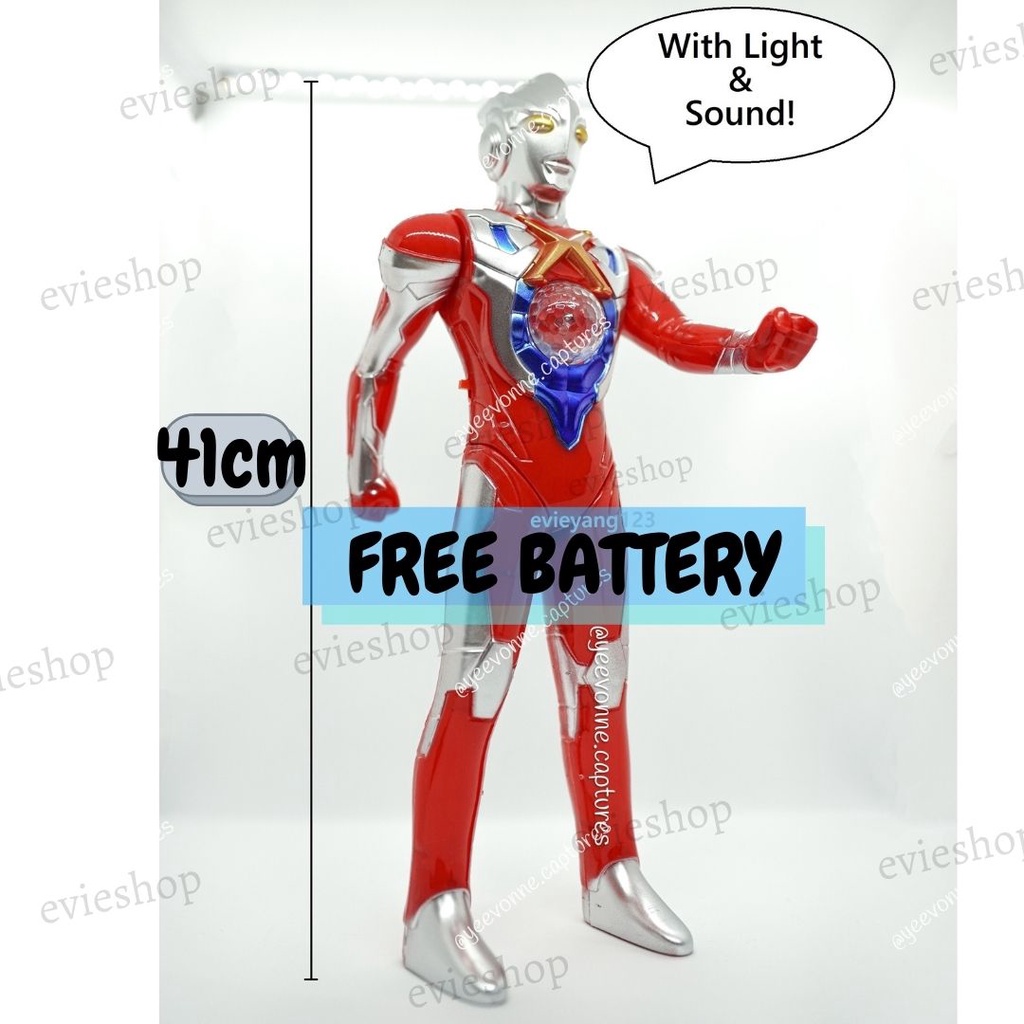 Ultraman 30cm-41cm With Light & Sound Ultraman Lampu & Bunyi Patung ...